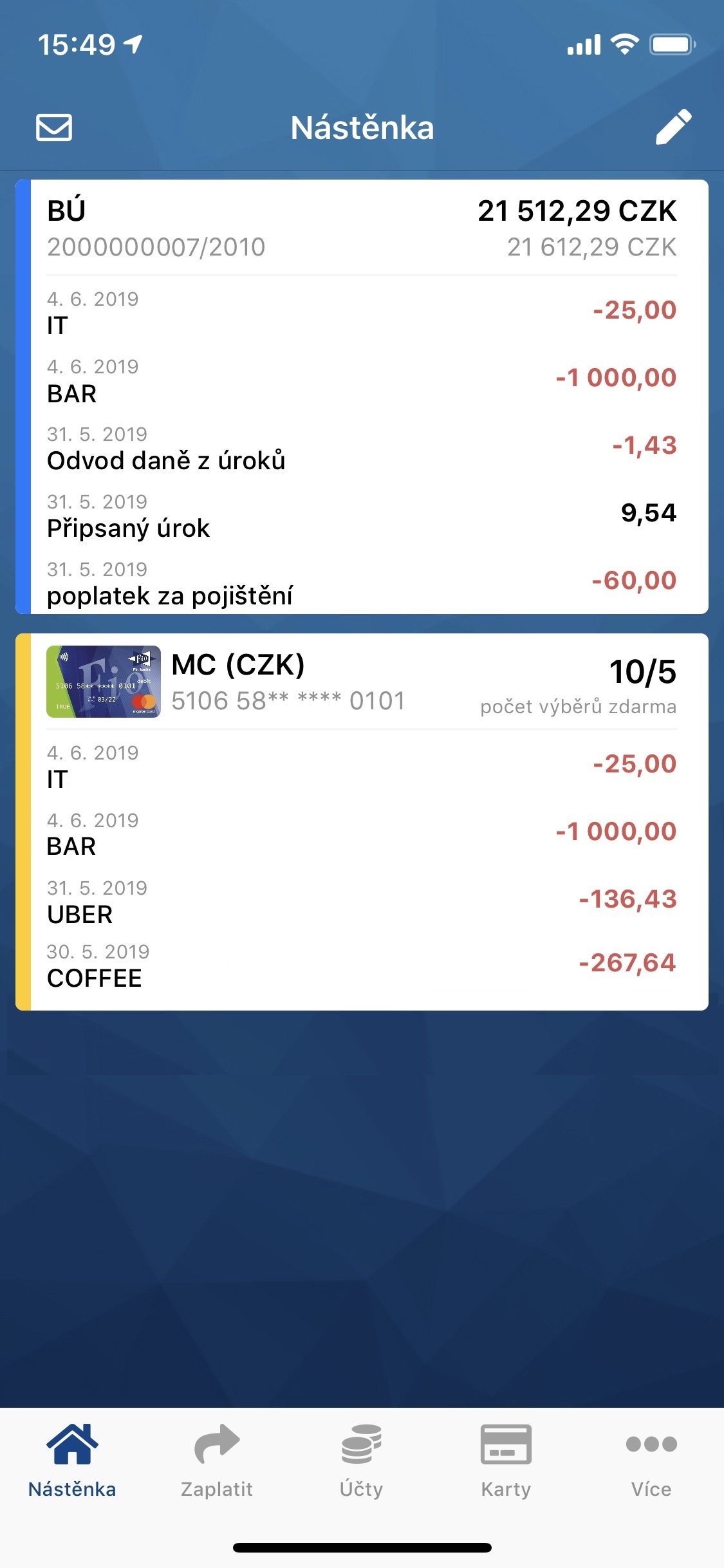 Smartbanking | Fio banka